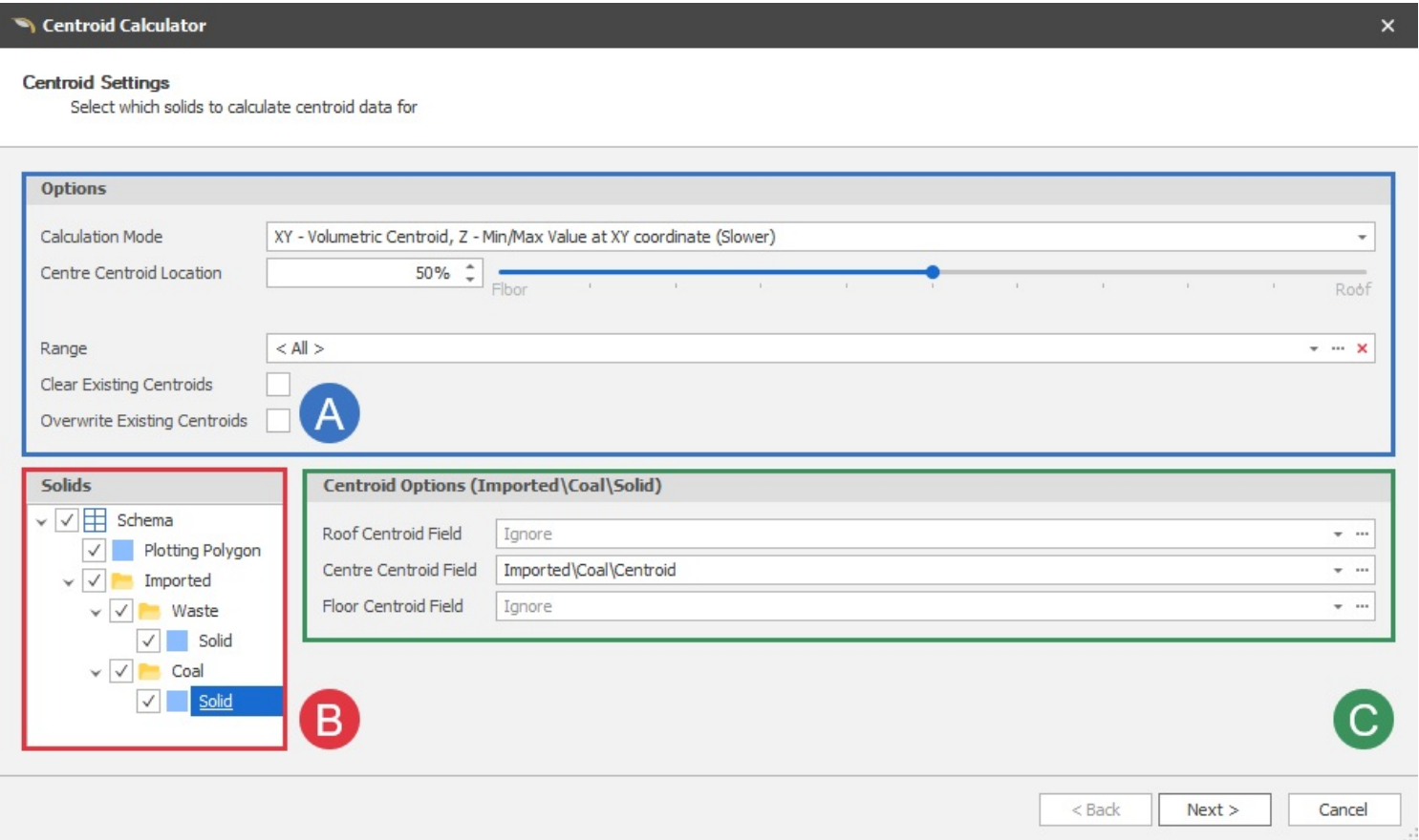 Centroid Calculator – Micromine Spry