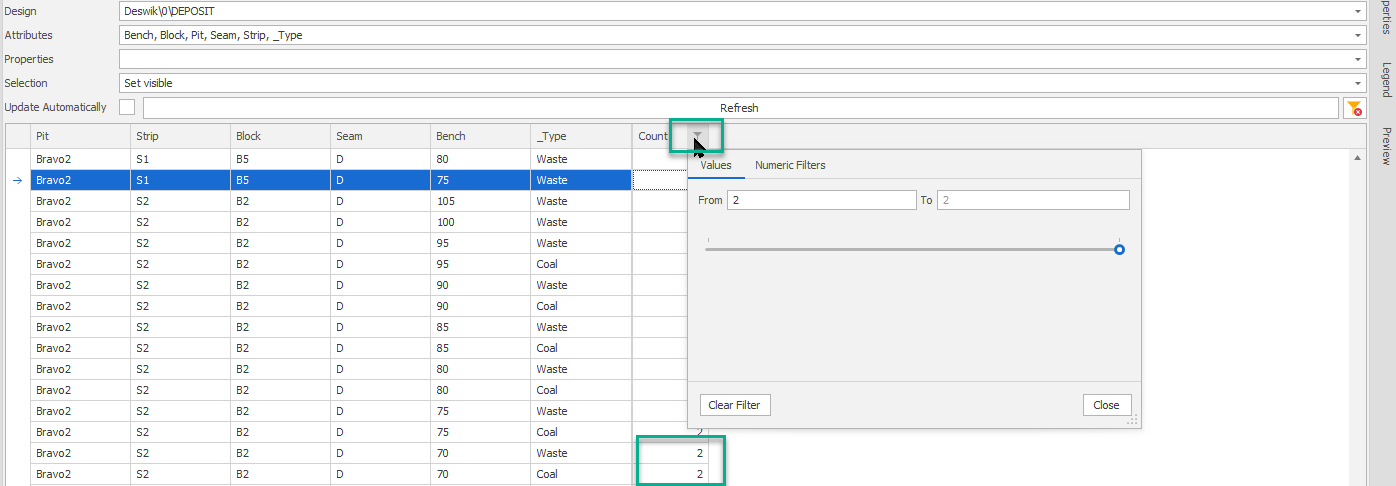 Identifying Duplicate Solids Using Design Filters – Micromine Spry