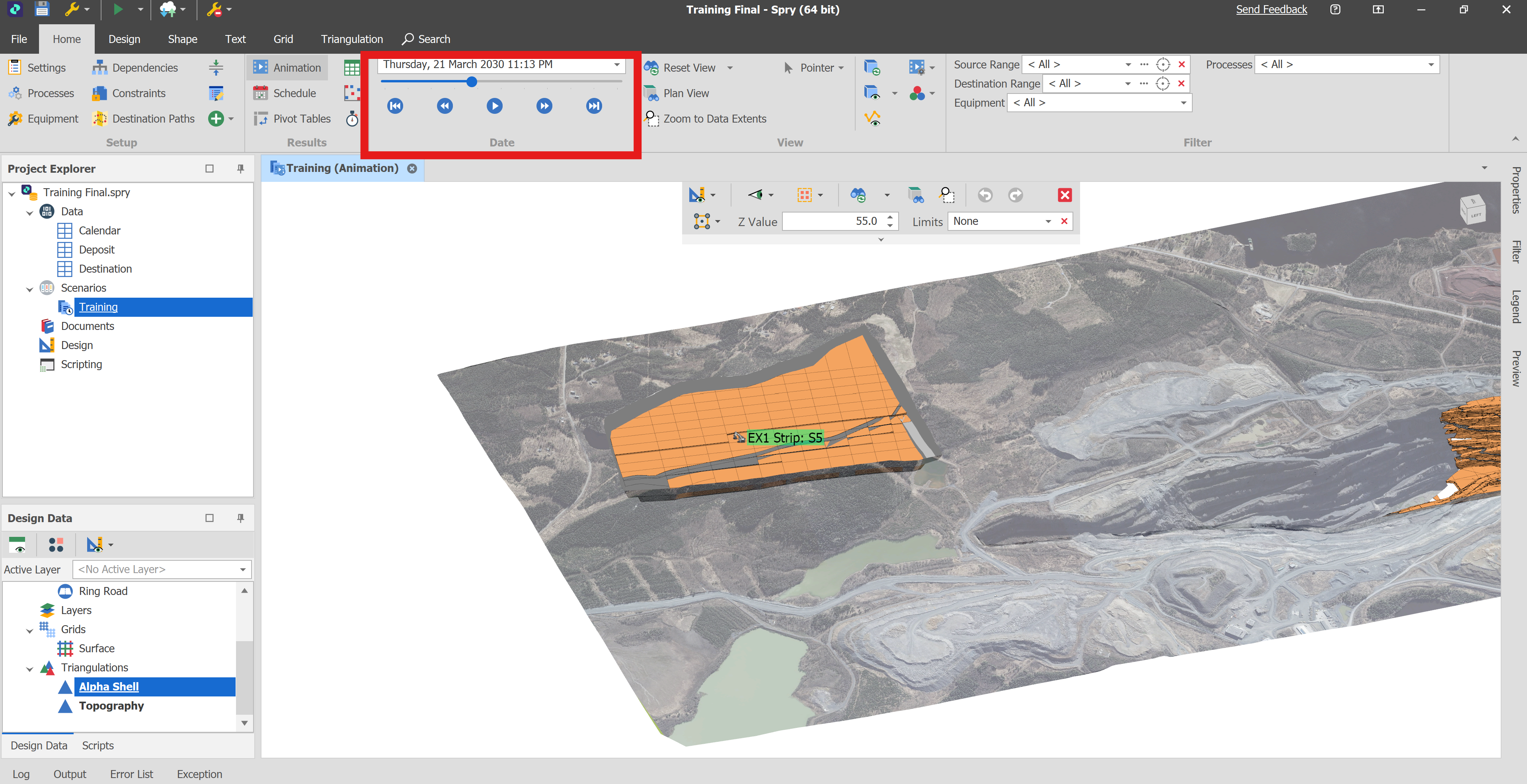 Creating New Surface Grids from Current Schedule Animation – Spry Quick ...